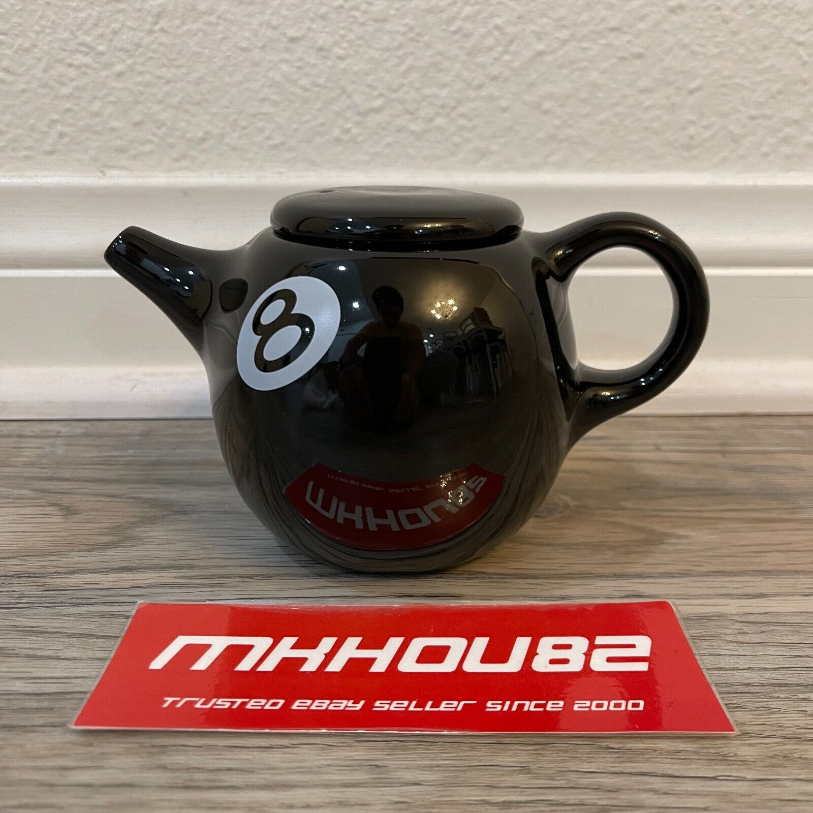New Stussy 8-Ball Teapot Ceramic Glazed Black Made in Japan New Stussy 8-Ball Teapot Ceramic Glazed Black Made in Japan