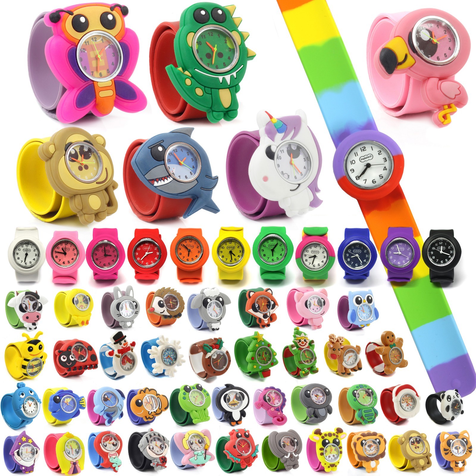 Kids child's children's Wacky Watches SNAP ON SLAP WATCH - Quartz ...