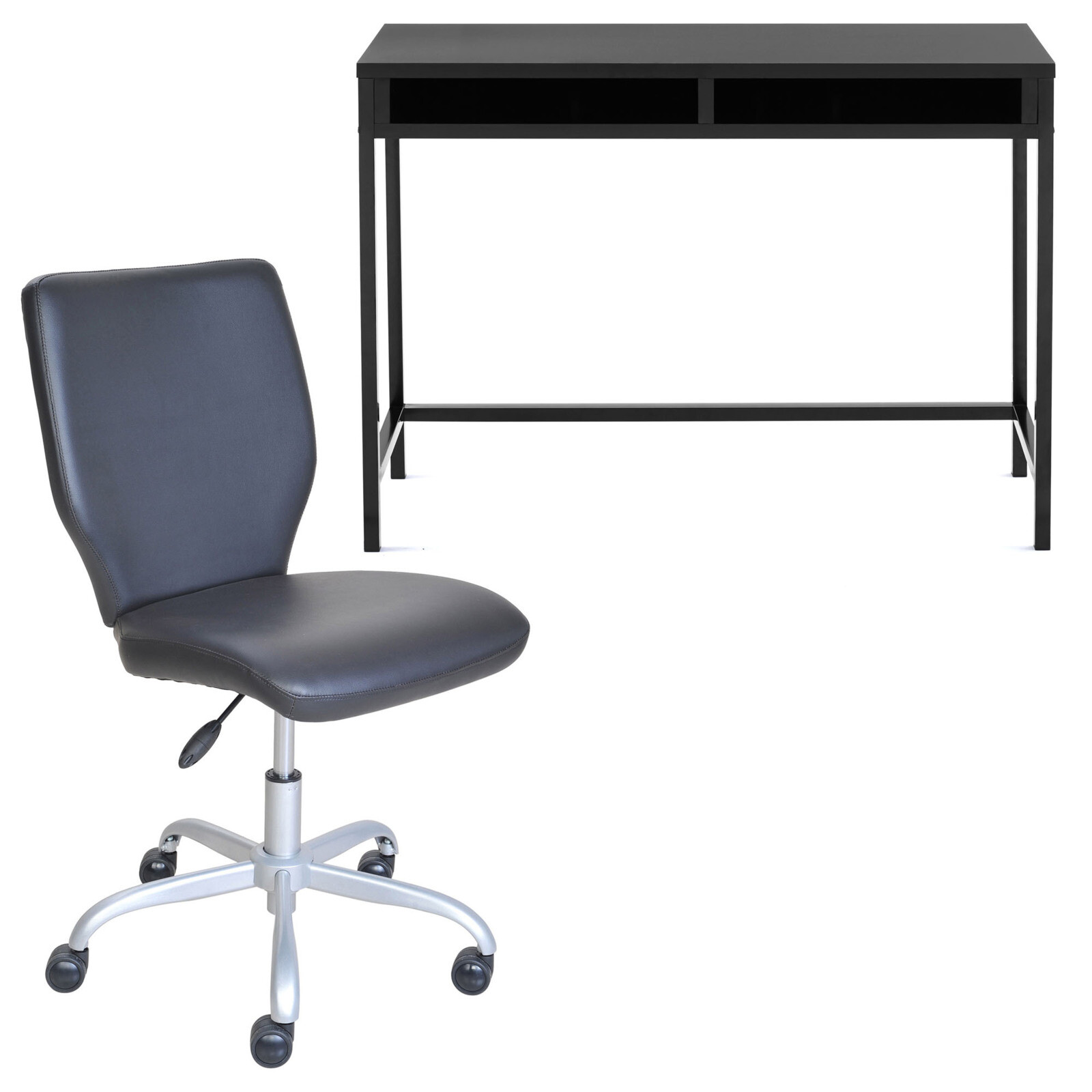 Set | Modern Wood Student Office Desk With 2 Drawers And Adjustable ...