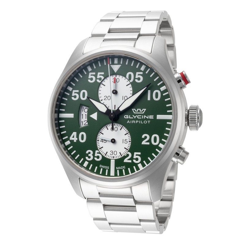 Glycine Men GL0444 Airpilot Chrono 44mm Automatic Watch
