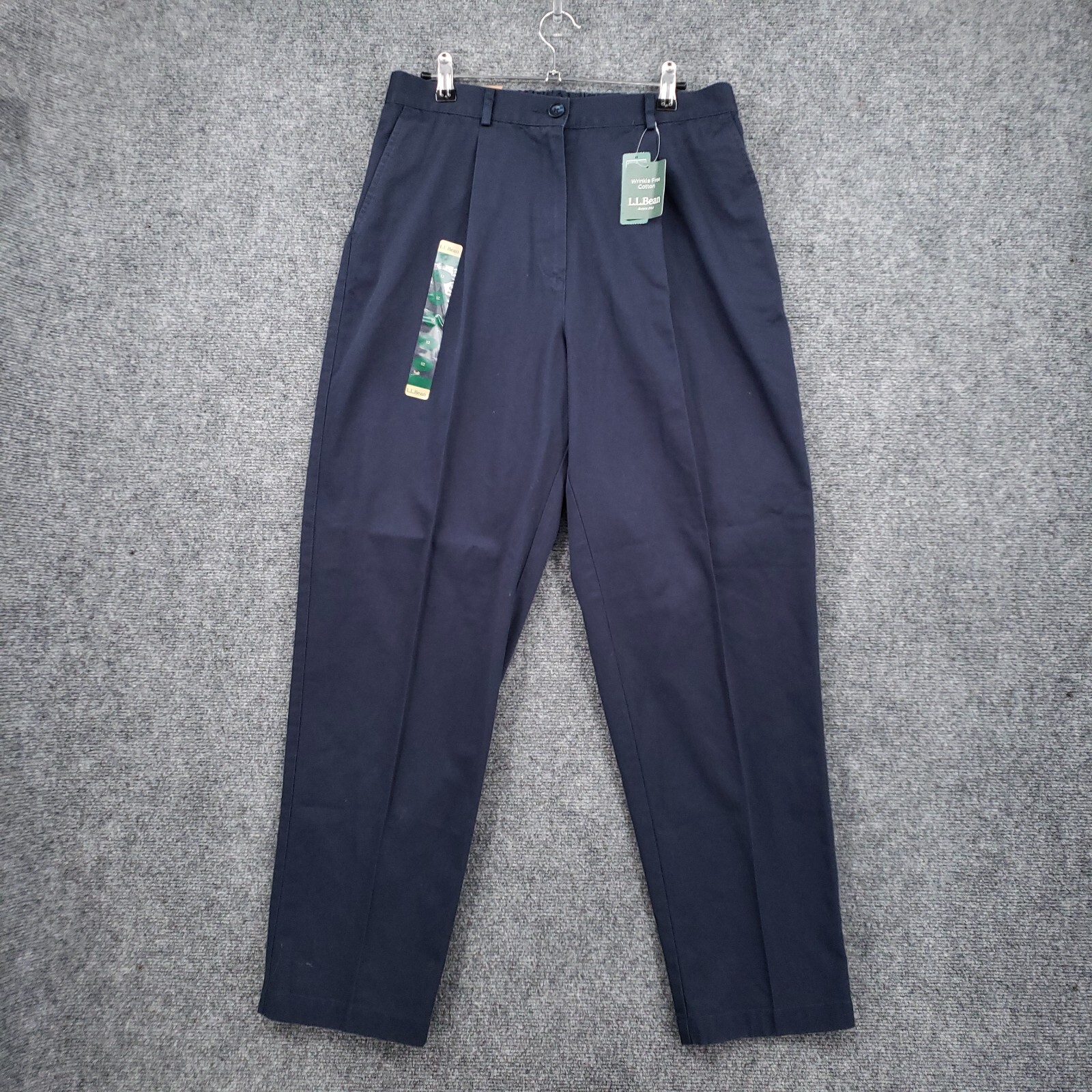 NEW LL Bean Pants Womens 12 Blue Wrinkle Free Bayside NEW LL Bean Pants Womens 12 Blue Wrinkle Free Bayside