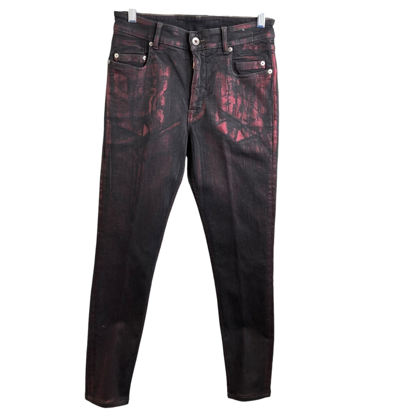 DRKSHDW Women's Black Tyrone Cut Pink Wash Avant Garde Punk DRKSHDW Women's Black Tyrone Cut Pink Wash Avant Garde Punk