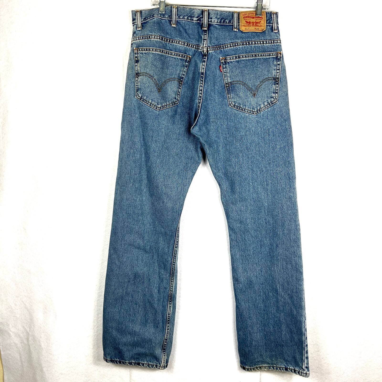 Levis 517 Mens Jeans Size 38x34 Bootcut High Rise Medium Wash Blue Denim | EBG