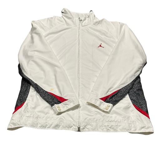 Vintage Air Jordan 3 Jacket Mens 3XL Cement Elephant Print Vintage Air Jordan 3 Jacket Mens 3XL Cement Elephant Print