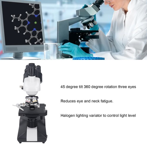 40X-5000X Trinocular Compound Microscope Professional Lab Biological M | Pricetronic