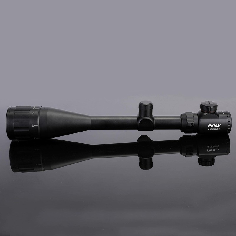 Mil Dot Rifle Scope Pinty 6-24X50 Adjustable Objectives Illuminated Ra ...