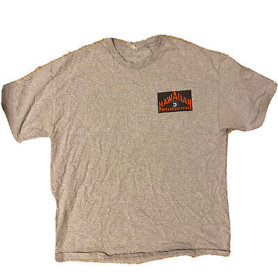 Vintage Hawaiian Strength T-Shirt Mens XL Gray Hardcore Vintage Hawaiian Strength T-Shirt Mens XL Gray Hardcore