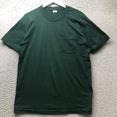 Vintage 90s Blank Fruit of the Loom T-Shirt Mens XL Single Stitch Green PocketのeBay公認海外通販｜セカイモン