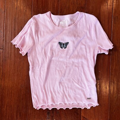 hollister butterfly girl s t shirt grow evolve transform size xs purple pink 403414832398