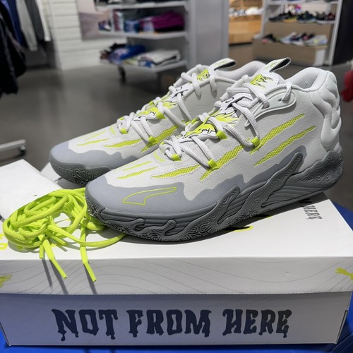 PUMA x LaMelo Ball MB.03 'Hills' Feather Grey/Lime MENS SIZE PUMA x LaMelo Ball MB.03 'Hills' Feather Grey/Lime MENS SIZE