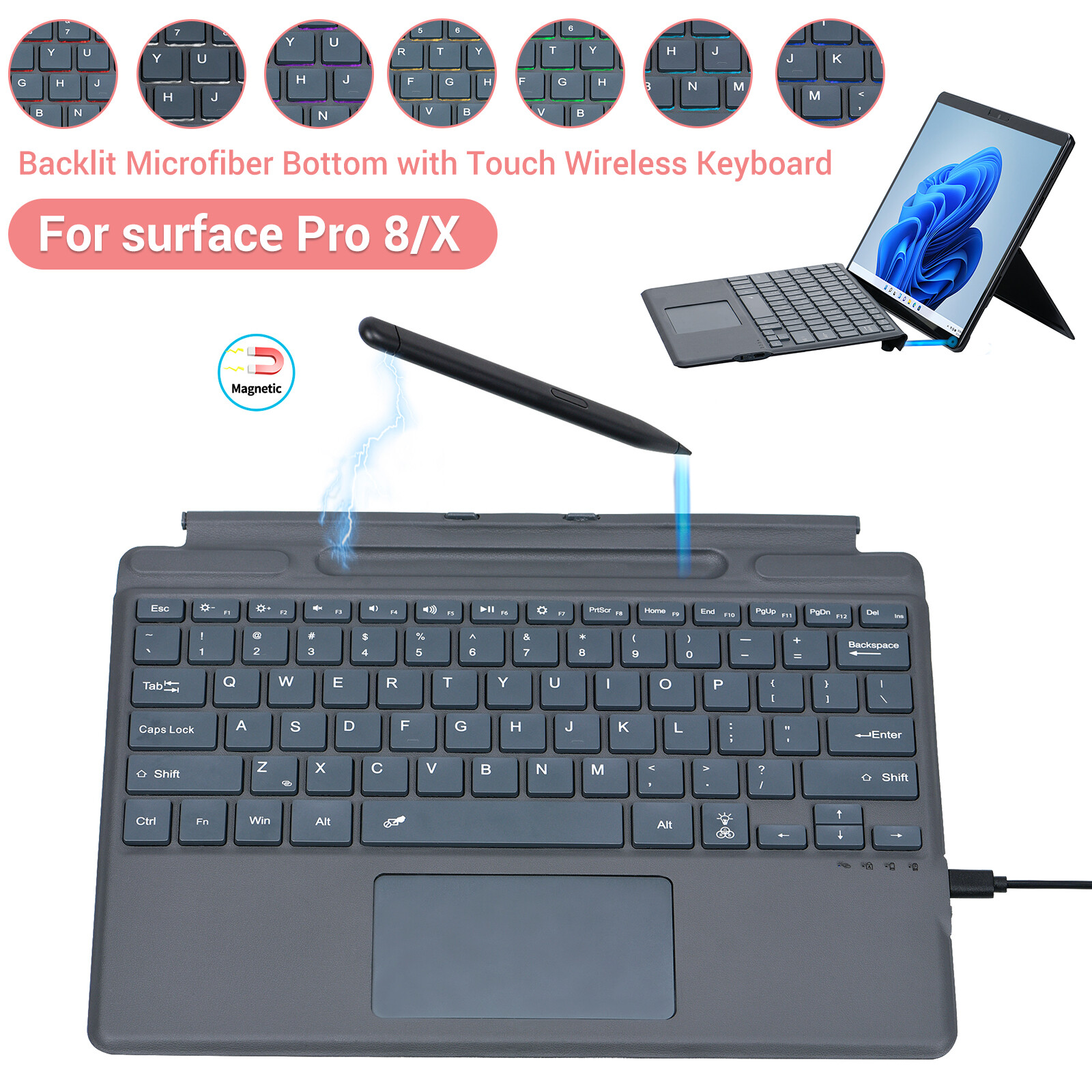 Surface Pro | For Microsoft Surface Pro 8 Keyboard