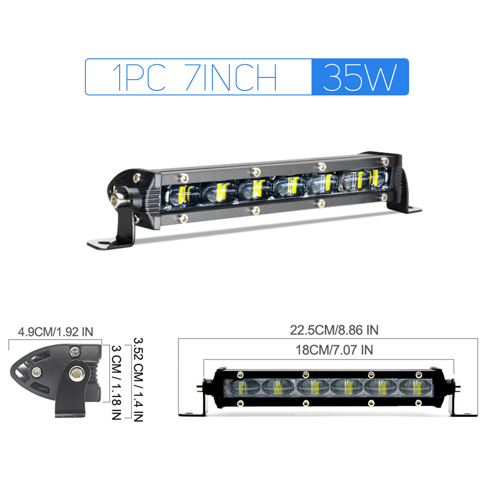 7-32 INCH Slim LED Light Bar 4x4 12V 24V SUV ATV Offroad Work Lights ...