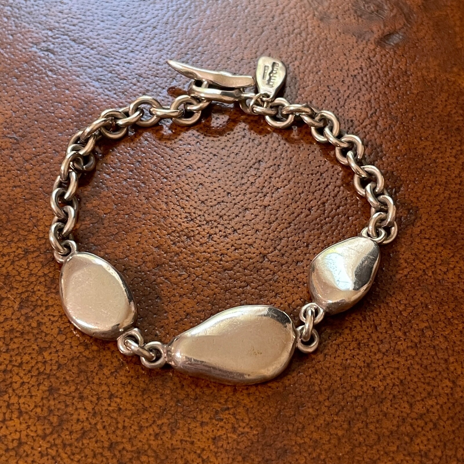 John Rocha Sterling Silver Bracelet 27.9g Made in Ireland Toggle 8