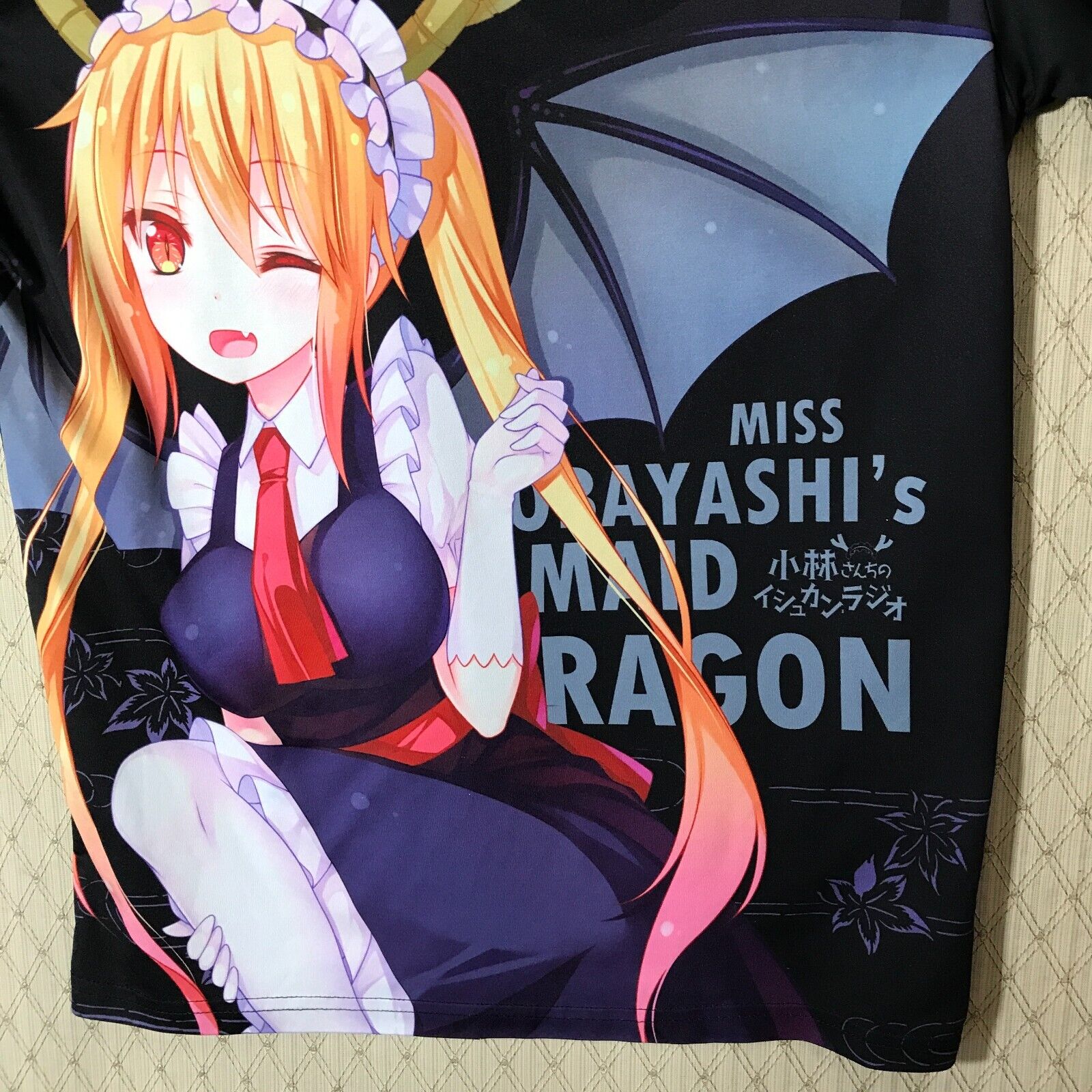 Miss Kobayashis Dragon Maid Anime SHIRT XL (Actual L) Black Miss Kobayashis Dragon Maid Anime SHIRT XL (Actual L) Black