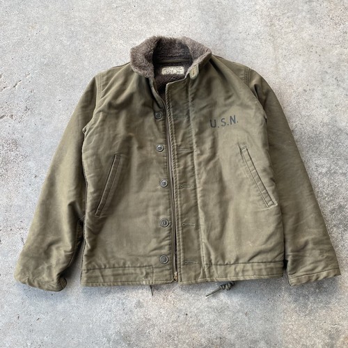 Vtg 40s WW2 USN N-1 Deck Jacket 36 Alpaca Coat US Navy Military 40s Stencil EUC!のeBay公認海外通販｜セカイモン