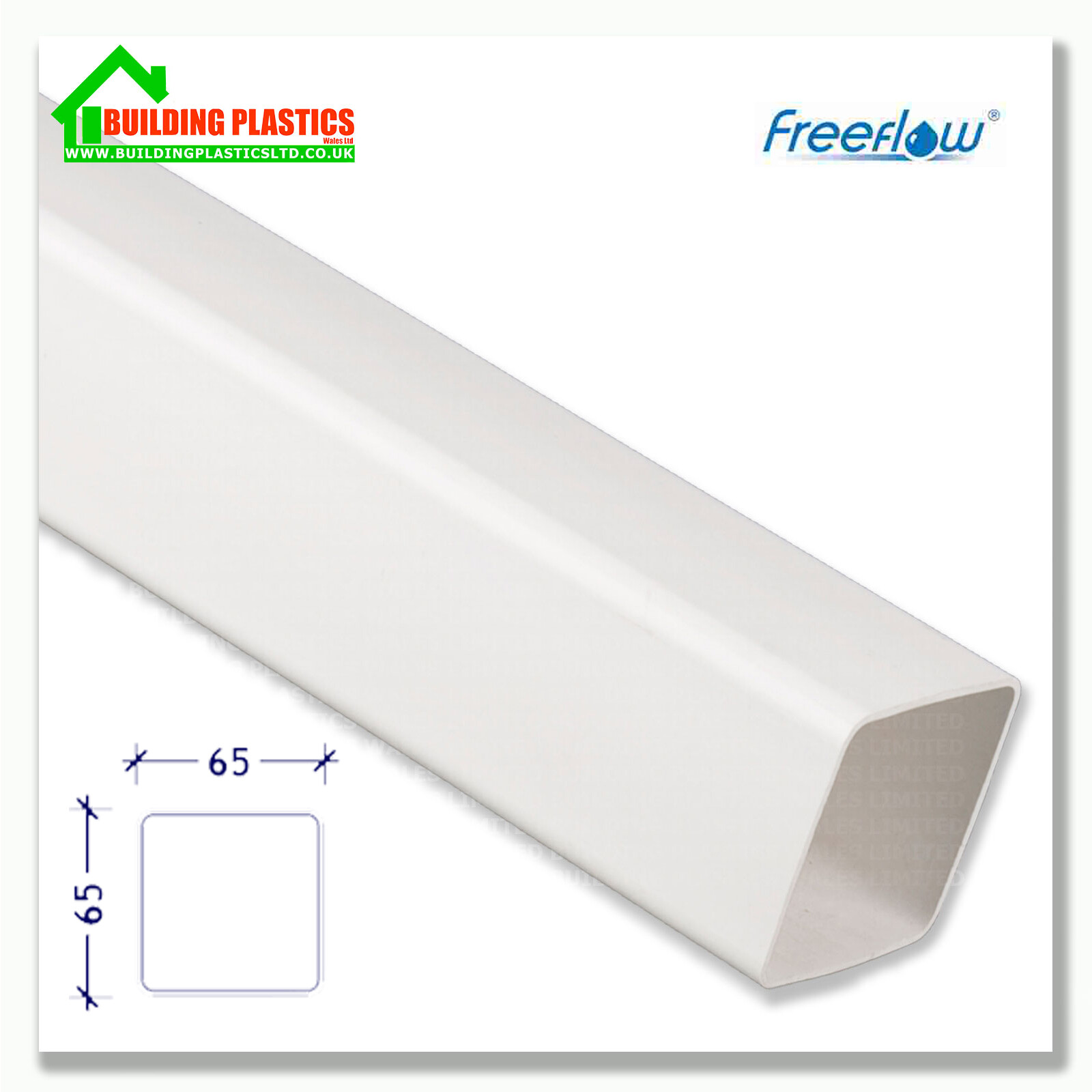 SQUARE LINE GUTTERING & FITTINGS WHITE | 114mm SYSTEM| FREEFLOW | eBay