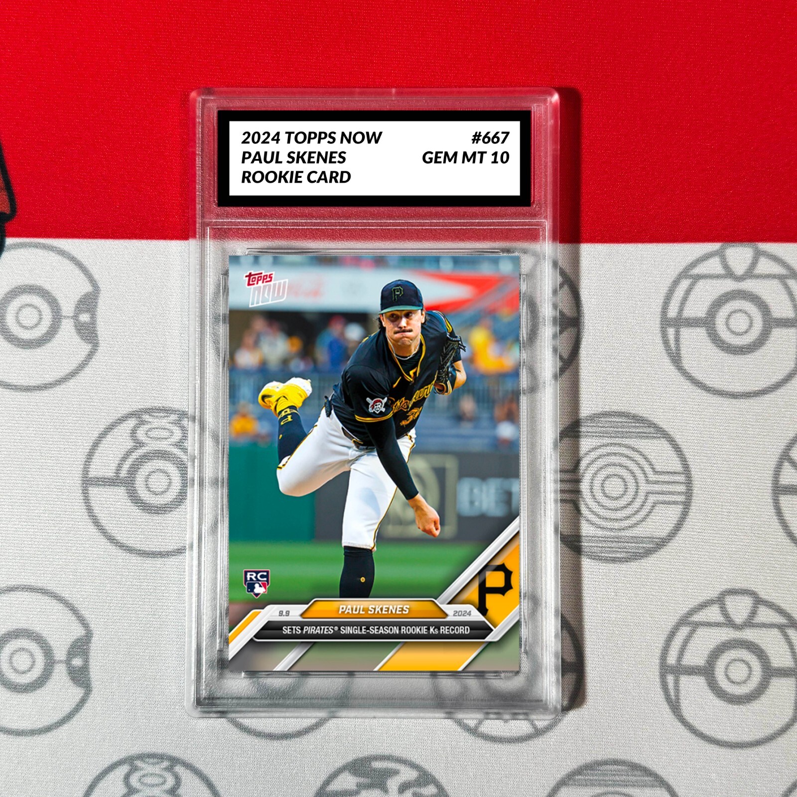 Graded 10 Paul Skenes RC Card #667 2024 MLB TOPPS NOW Rookie Graded 10 Paul Skenes RC Card #667 2024 MLB TOPPS NOW Rookie