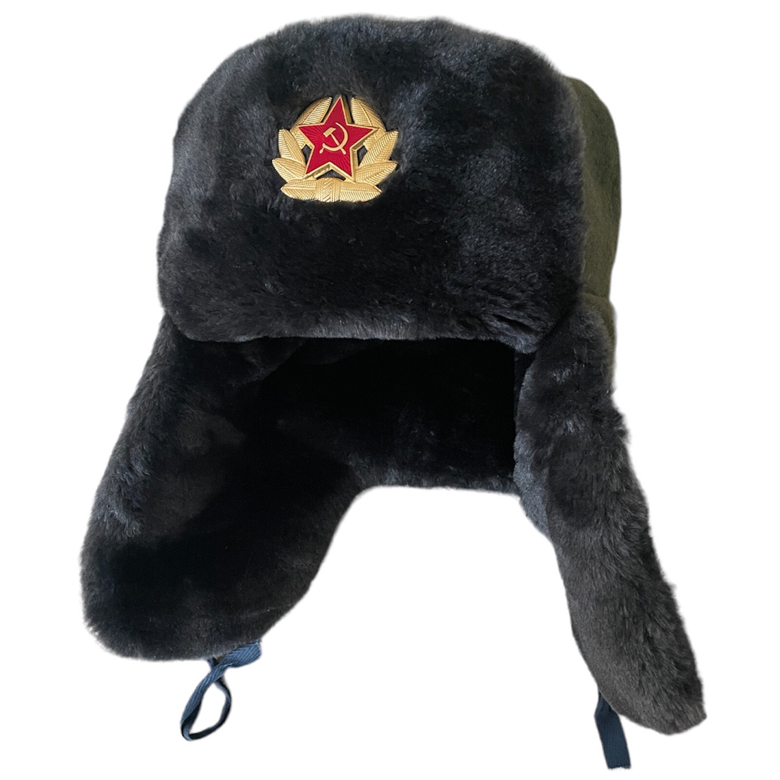 USSR Russian Military Style Grey Faux Fur Winter Ushanka Hat USSR Russian Military Style Grey Faux Fur Winter Ushanka Hat