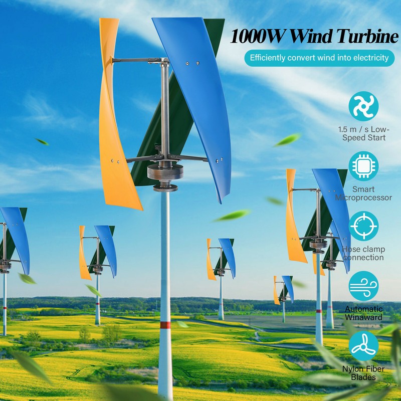 Купить Ветряки Unbranded 400W Vertical Wind Power Turbine Generator ...