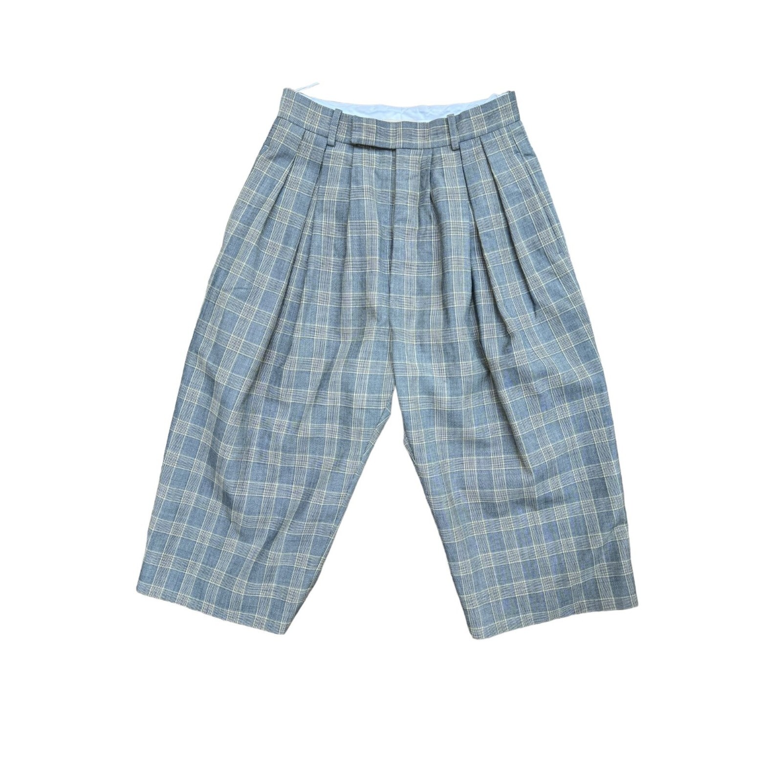 Celine by Phoebe Philo Grey Checkered Wide Pants Size 36 Celine by Phoebe Philo Grey Checkered Wide Pants Size 36