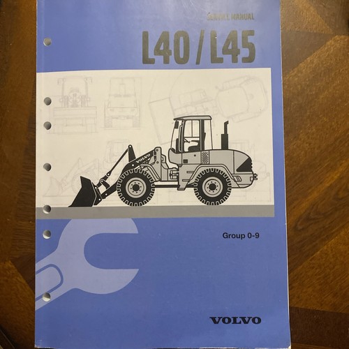 VOLVO L40 L45 WHEEL LOADER SERVICE SHOP REPAIR MANUAL BOOK GROUP 0-9のeBay公認海外通販｜セカイモン