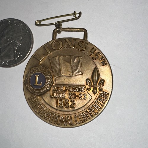 Vintage 1962 Lions Club 45th International Annual Convention Badge Nice ...