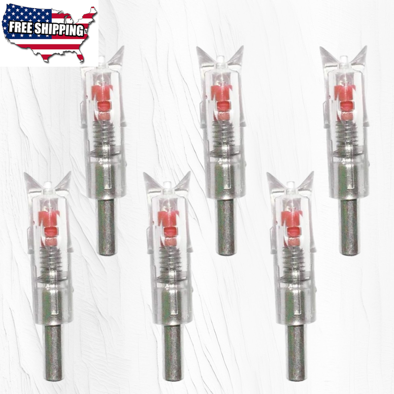 6PCS Lighted Nocks for Crossbow with .300''/7.62mm Inside Diameter,Half ...