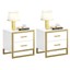 Set of 2 Nightstand Bedroom Bedside Table End Side Table with 2 Drawers ...