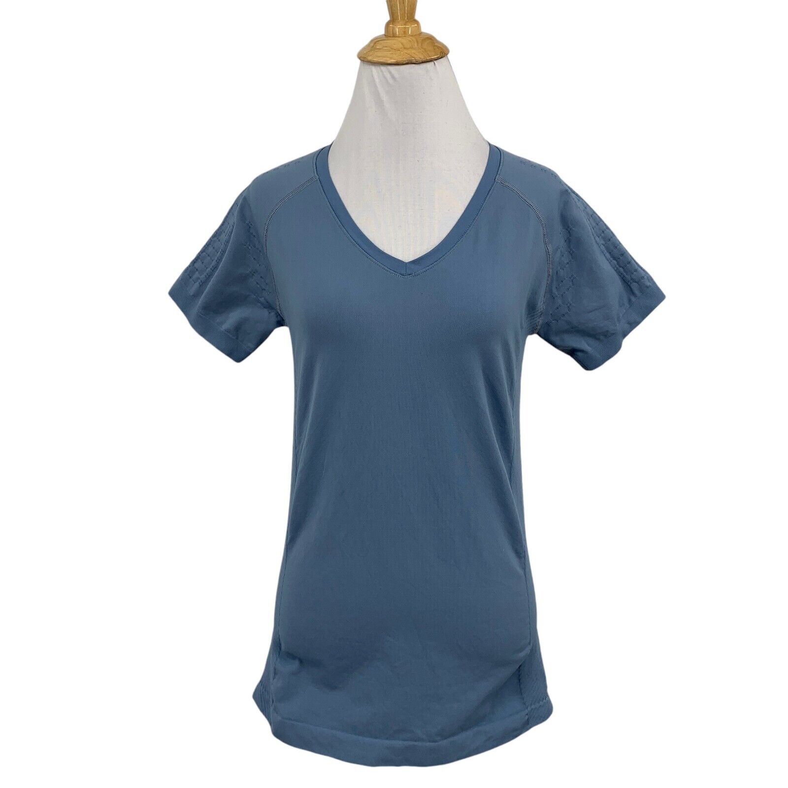 Z By Zella Shirt Women S Small Slate V Neck Short Sleeve Z By Zella Shirt Women S Small Slate V Neck Short Sleeve