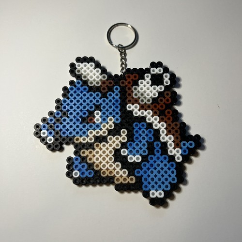 Blastoise - Pokemon Perler Bead Pixel Art Keycha
