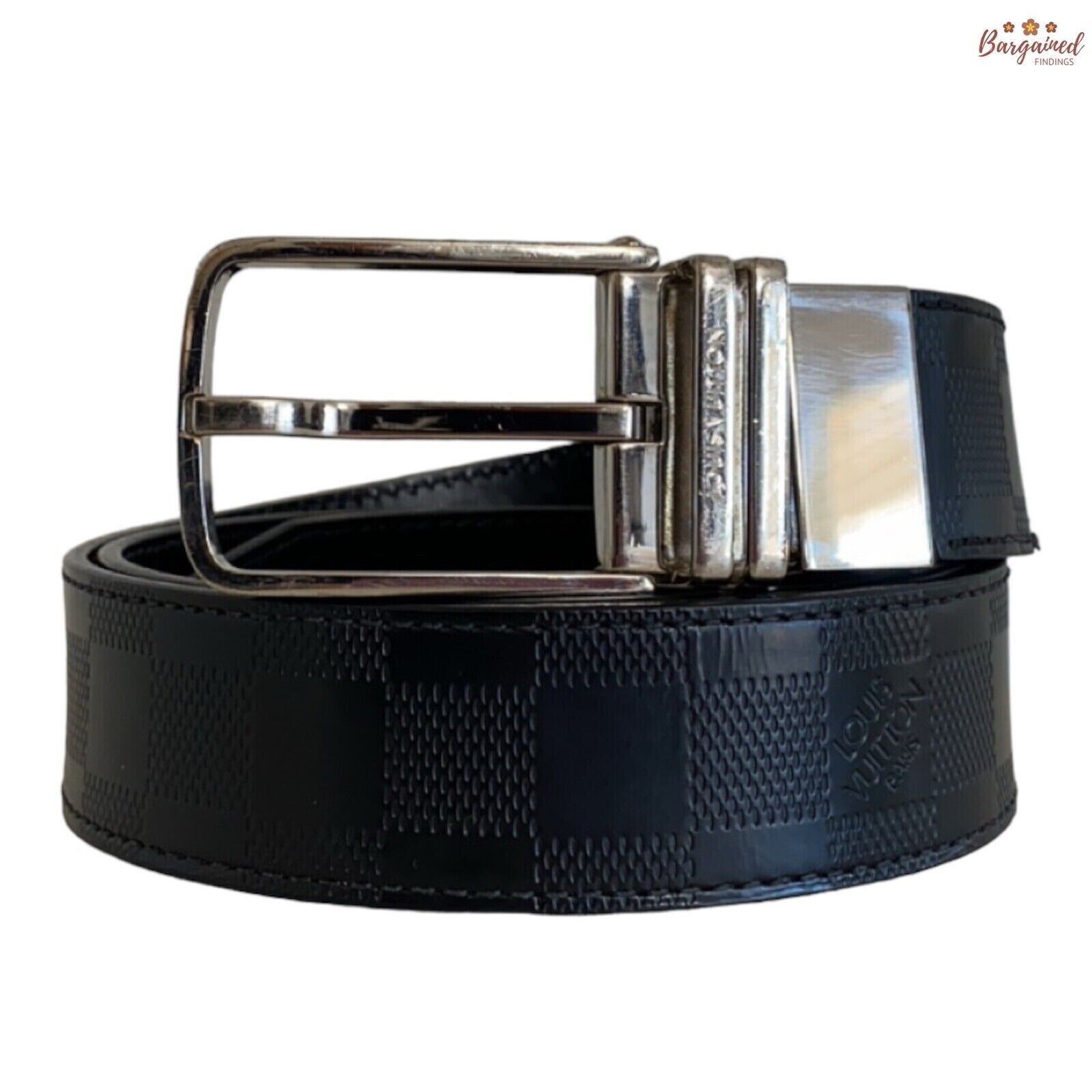 Authentic Louis Vuitton Black Leather Damier Infini Ceinture Authentic Louis Vuitton Black Leather Damier Infini Ceinture