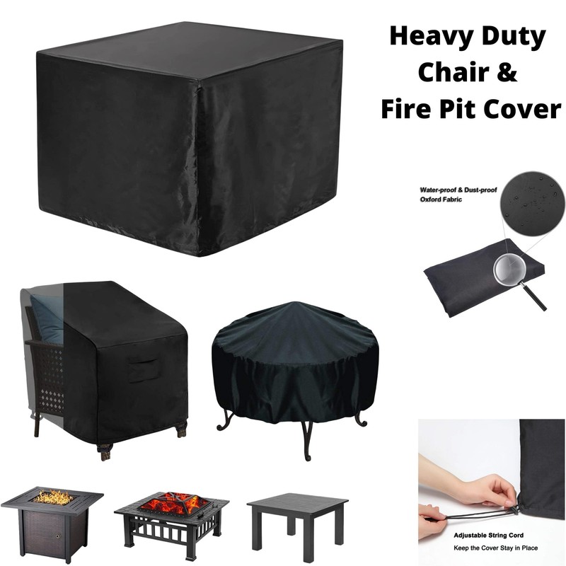 Waterproof Outdoor Stove | Heavy Duty Patio Fire Pit Table Square Cover