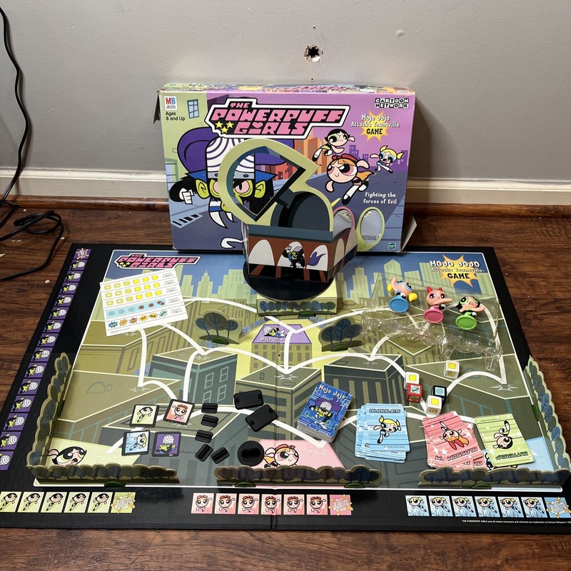 The Powerpuff Girls: Mojo Jojo Attacks Townsville Game (2000) Board ...