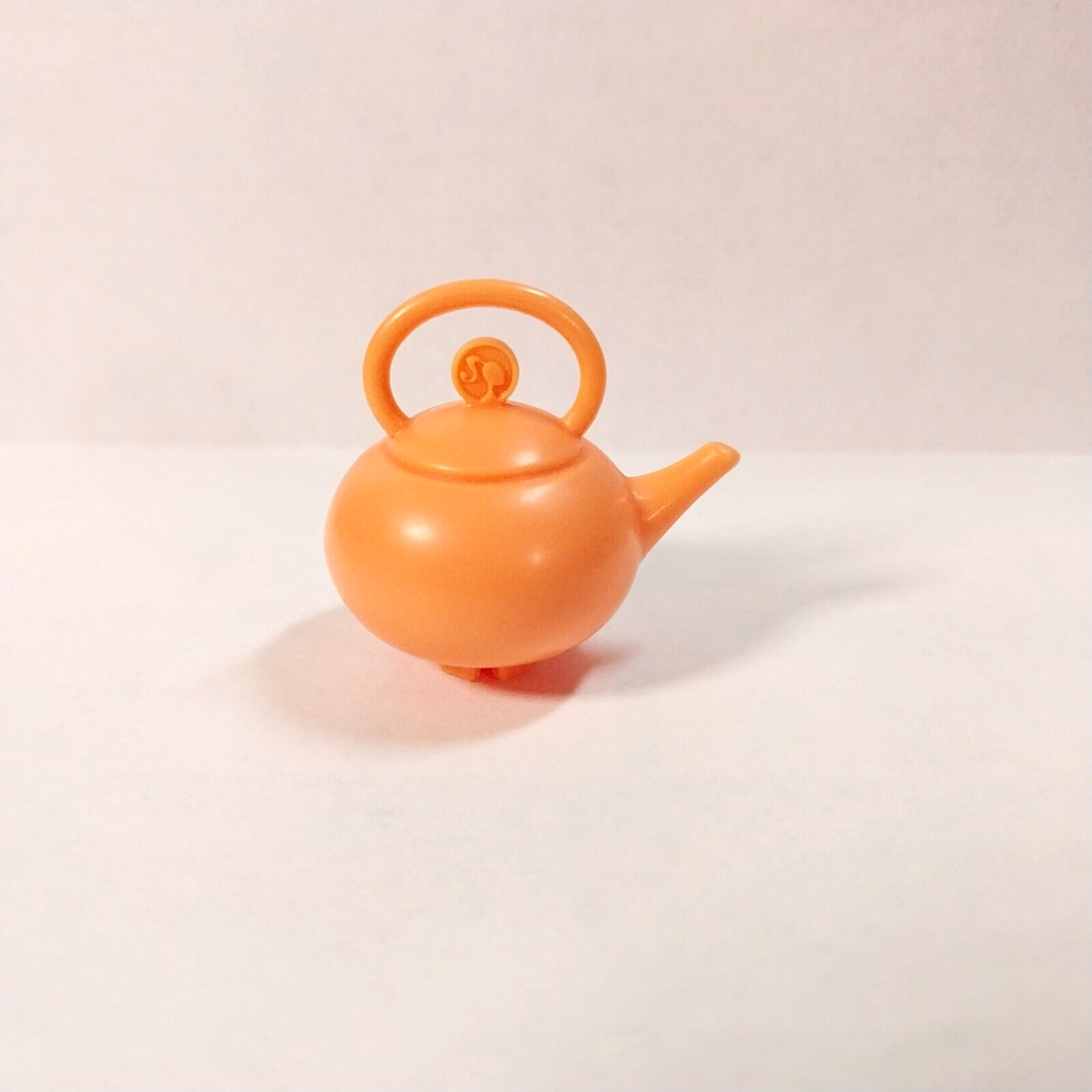 Barbie Soft Orange Teapot Kettle Snap On Dream House Kitchen Camping ...