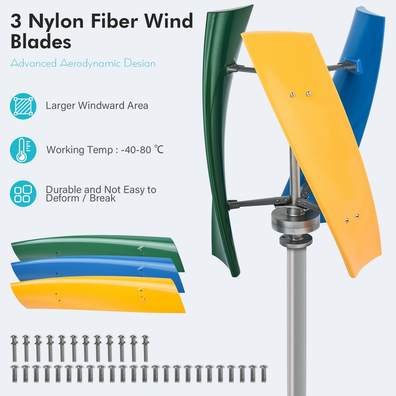 Купить Ветряки Unbranded 400W Vertical Wind Power Turbine Generator ...