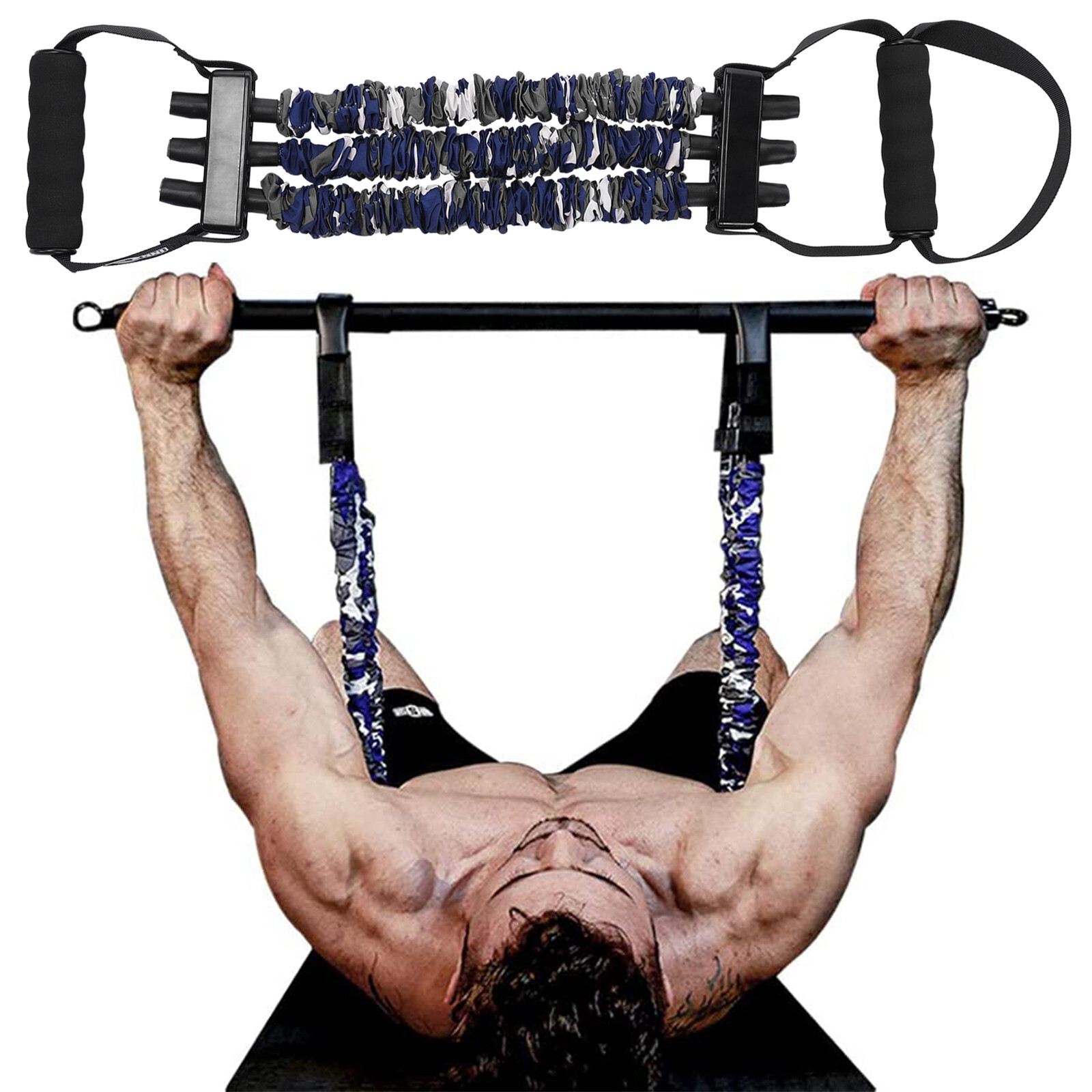 5 Spring Chest Expander Pull Stretcher Gym Muscle Training Exerciser ...