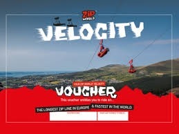 2 X Zip World Velocity Voucher, fastest Zip wire in the world, in North ...