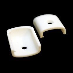 STANDARD WHITE PLASTIC RUB RAIL END CAPS PAIR (2) MARINE BOAT | eBay