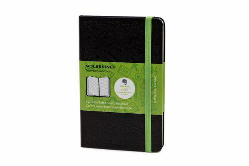 Moleskine Evernote Smart Notebook, Pocket, Ruled, Black, Hard Cover (3 ...