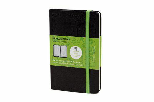 Moleskine Evernote Smart Notebook, Pocket, Squared, Black, Hard Cover ...
