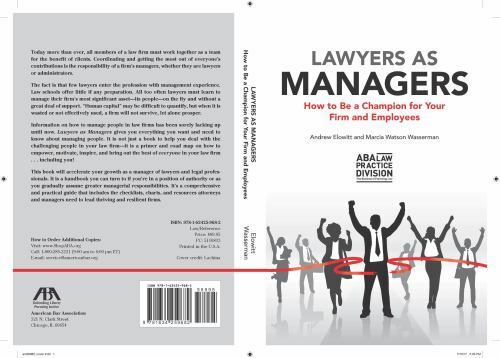 Lawyers As Managers : How to Be a Champion for Your Firm and Employees ...