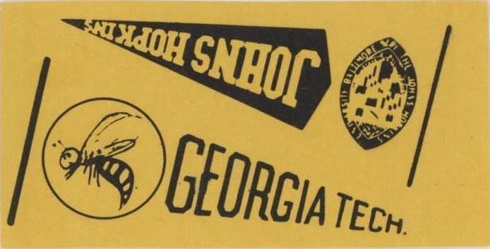 1961 Nu-Cards Football Stars - Pennants Georgia Tech Yellow Jackets ...