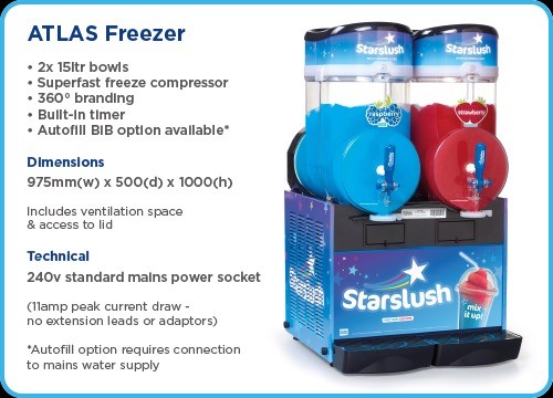 UGOLINI GIANT ATLAS STAR SLUSH MACHINE TWIN 2 x 15 LITTER | in Eccles ...