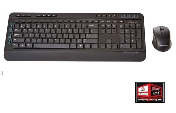 And Mouse | Amazon Basics Wireless Full Size Computer Keyboard