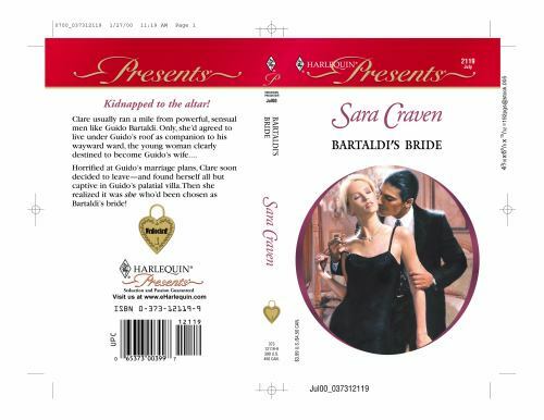 Bartaldi's Bride : Wedlocked by Sara Craven (2000, Mass Market) for ...