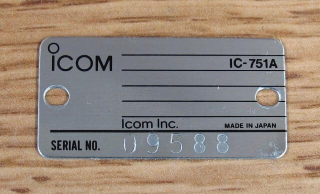 Купить ICOM IC 751A PARTS SERIAL NUMBER (Радиолюбительские ...