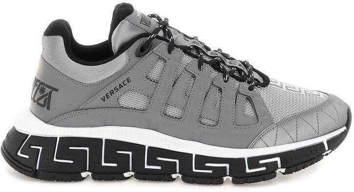 Size 8.5 - Versace Trigreca Low Silver for sale online | eBay