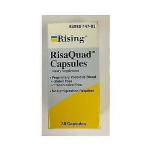 Rising Risaquad 30 Capsules Dietary Supplement Probiotic Blend Gluten ...