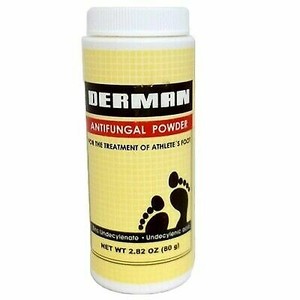Derman Antifungal Powder for Treatment of Athlete's Foot 2.82 Oz for ...