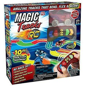 Ontel Magic Tracks RC with Remote Control Turbo Race Cars and 10 ft of ...